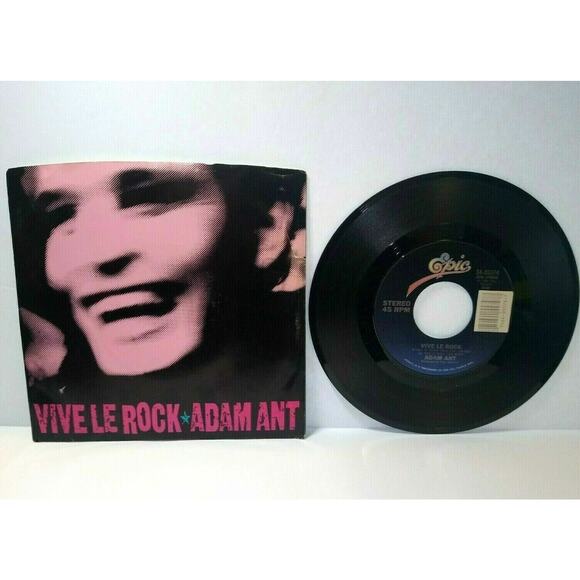 Media | Adam Ant Vive Le Rock 7 Vinyl Record Epic 345574 Pop Rock New Wave Glam 1985 | Poshmark